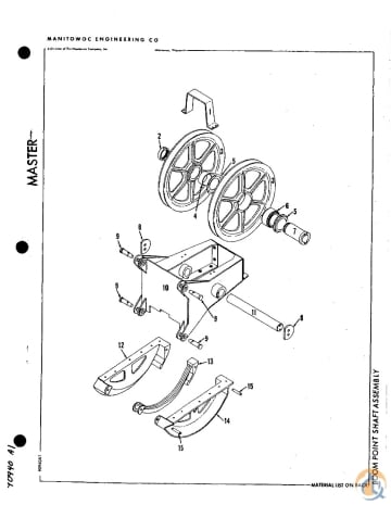 Manitowoc 90940 Upper 2 Sheave Boom Point 22-27 for Clam Boom (Tip ...