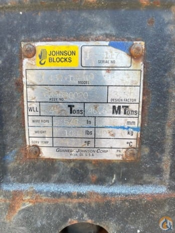 Gunnebo Johnson Gunnebo Johnson Hook Block Hook Block Crane Part for ...